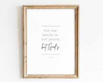 For the Battle is Not Yours but God's PNG, 2 Chronicles 20: 15 Instant ...