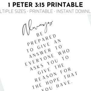 Always Be Prepared to Give an Answer for the Hope You Have | 1 Peter 3: ...