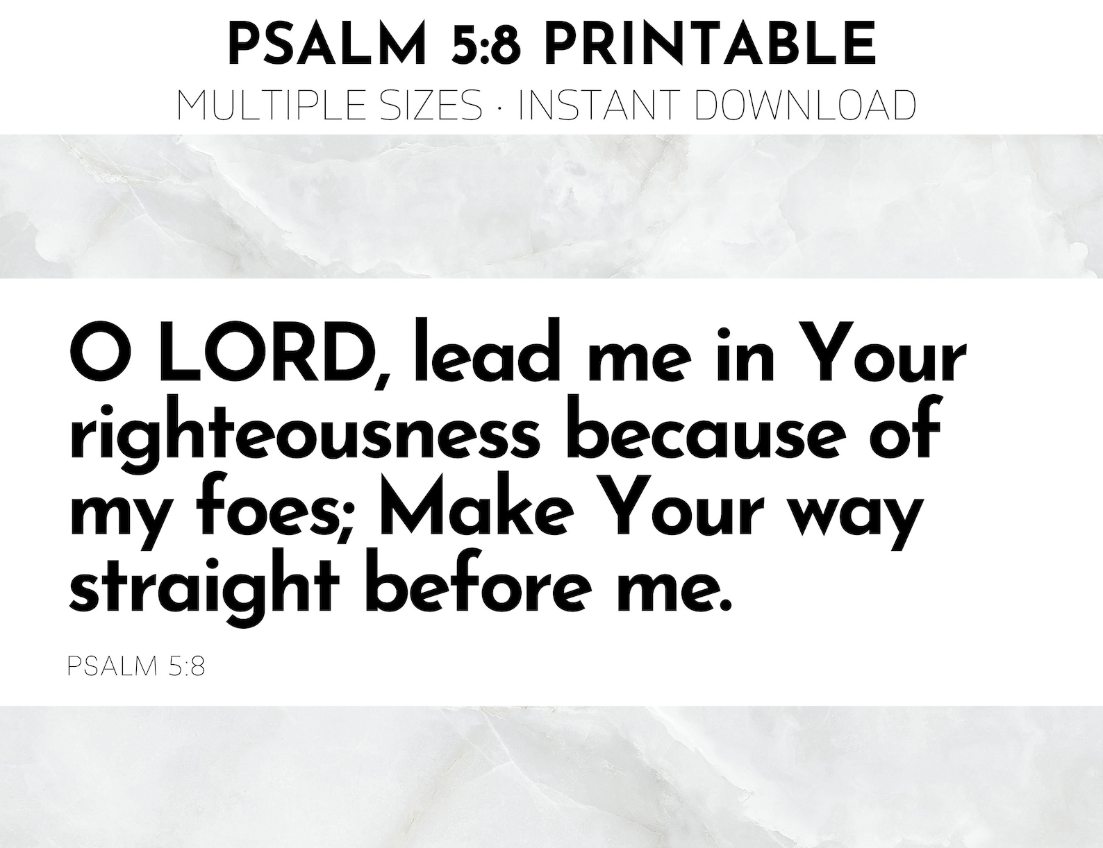 Make Your Way Straight Before Me Instant Printable | Psalm 5:8 Verse ...