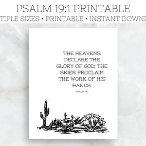 The Heavens Declare the Glory of God | Psalm 19:1 | Digital Download ...