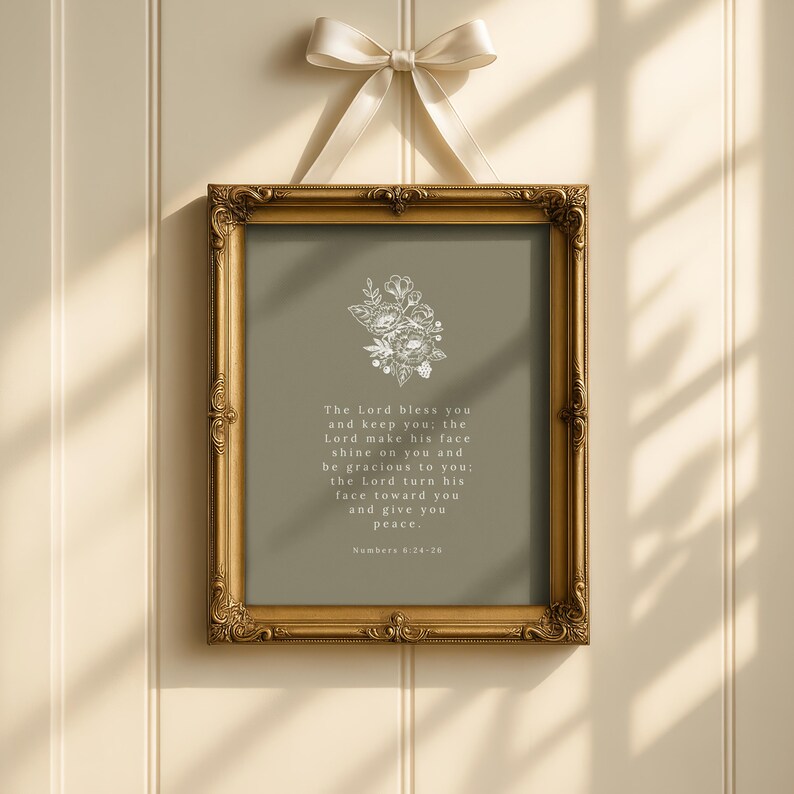 Benediction Printable | the LORD Bless You and Keep You | Numbers 6:24 ...