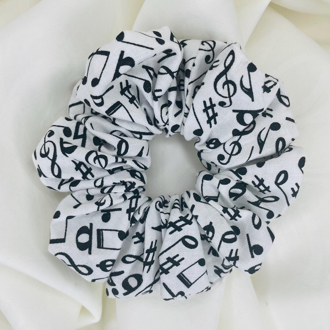 Musical Notes Scrunchie, Music Notes Scrunchie, Hair Accessories, Notas ...