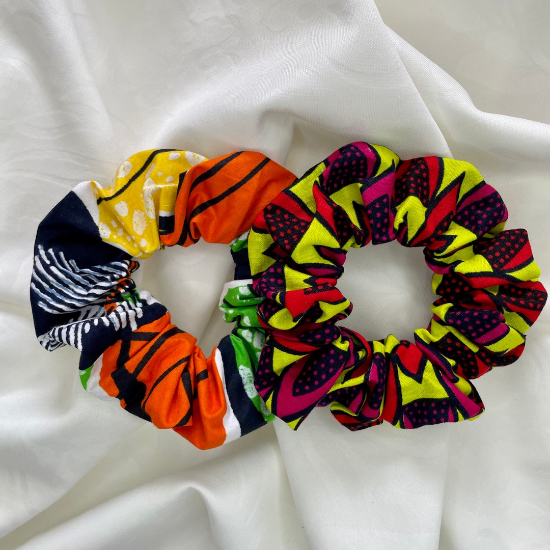 African Fabric Scrunchies African Print Scrunchy Ankara - Etsy