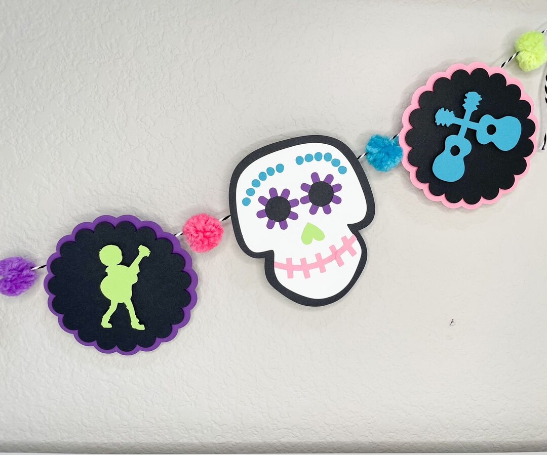 Día De Los Muertos Paper Banner - Disney COCO Inspired Banner - Day of ...