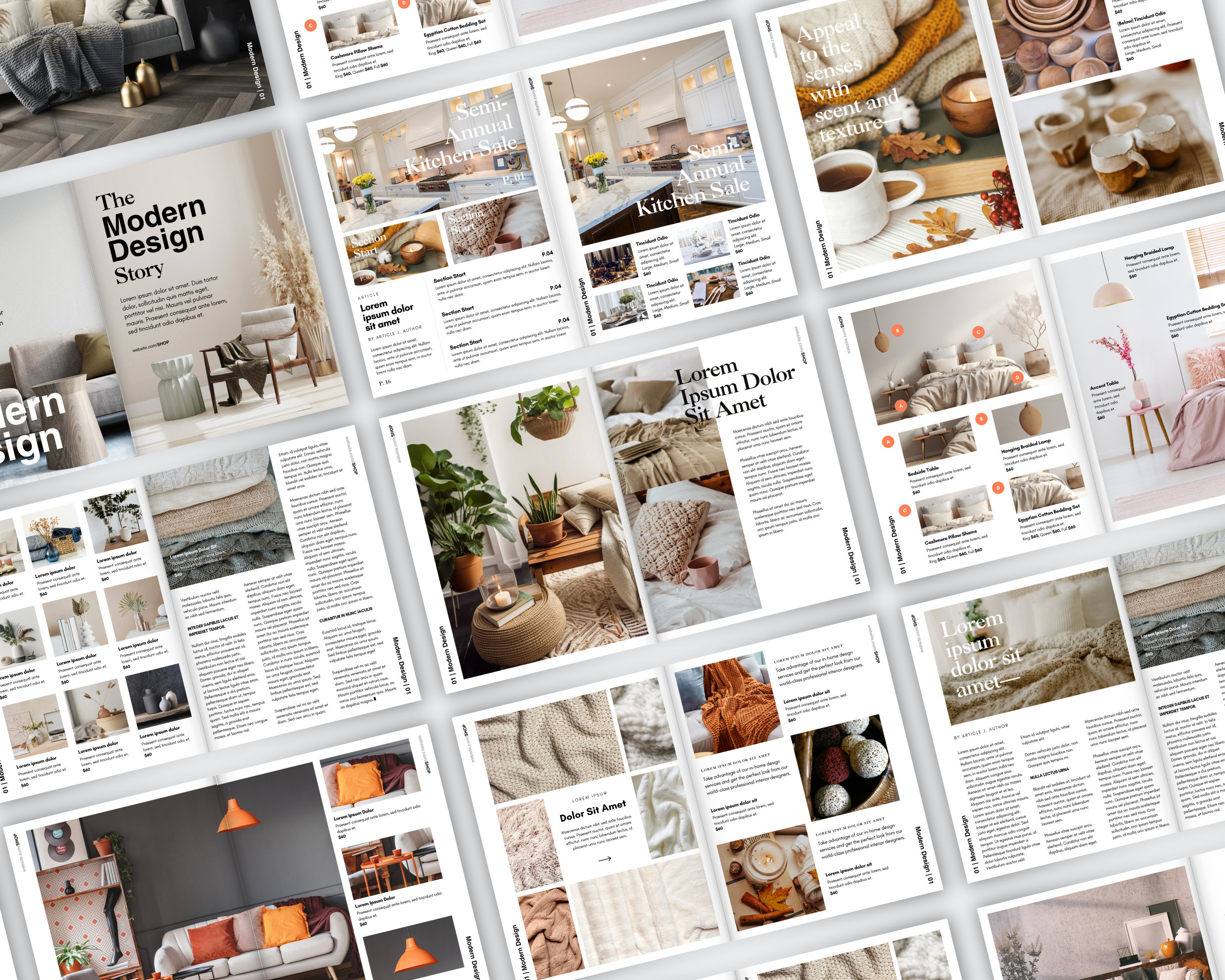 Home Goods Product Catalog Template | Modern Furniture and Home Decor ...