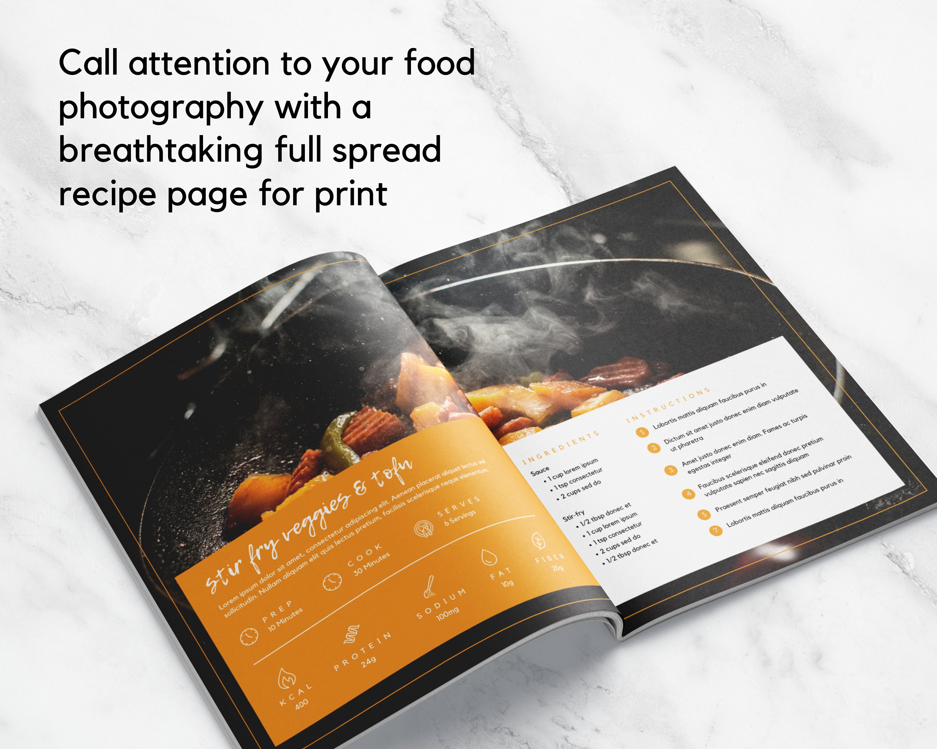 Cookbook Canva Design Template | Food Magazine-style Cookbook Template ...