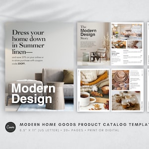 Home Goods Product Catalog Template | Modern Furniture and Home Decor ...