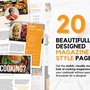 Cookbook Canva Design Template | Food Magazine-style Cookbook Template ...