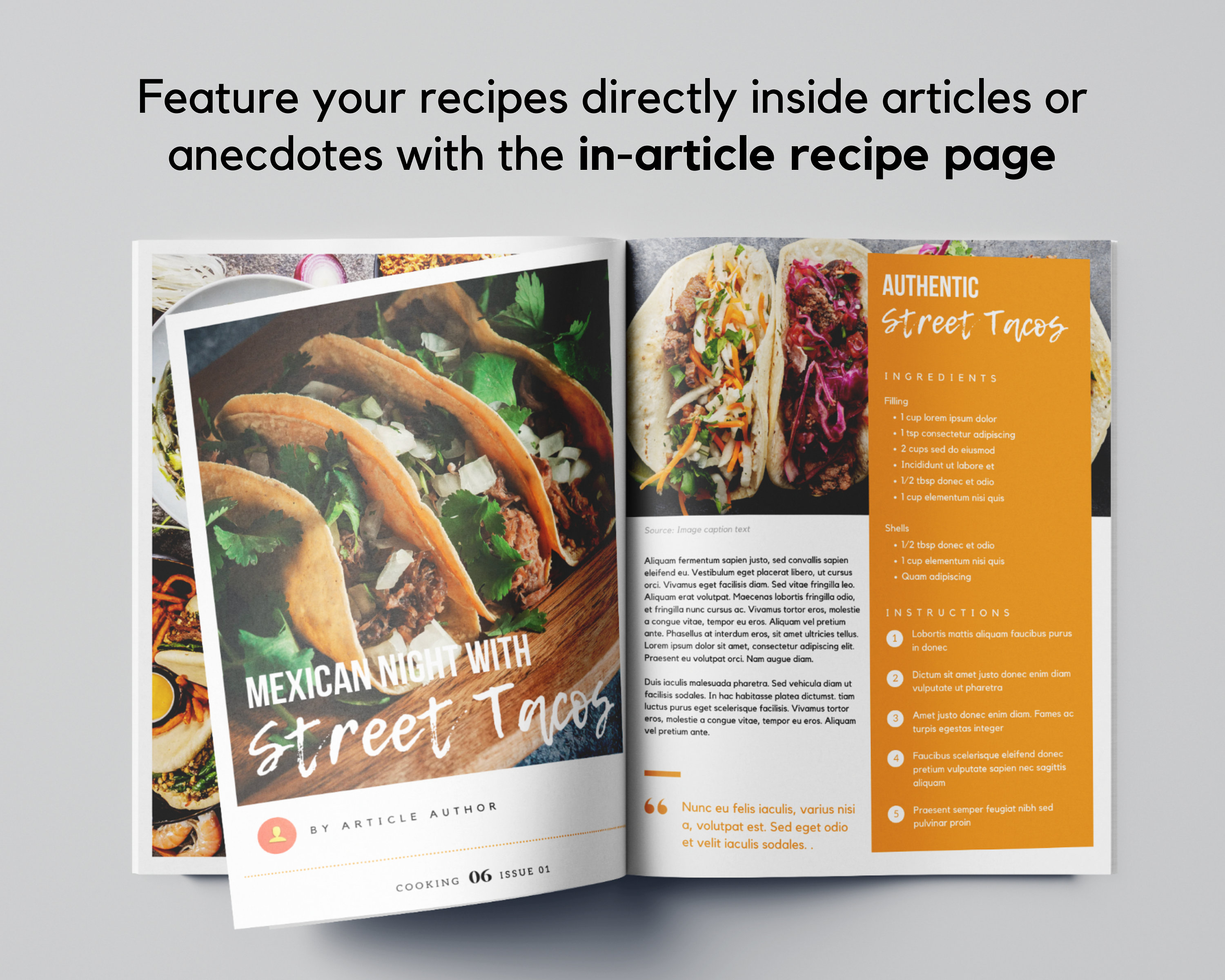 Cookbook Canva Design Template | Food Magazine-style Cookbook Template ...