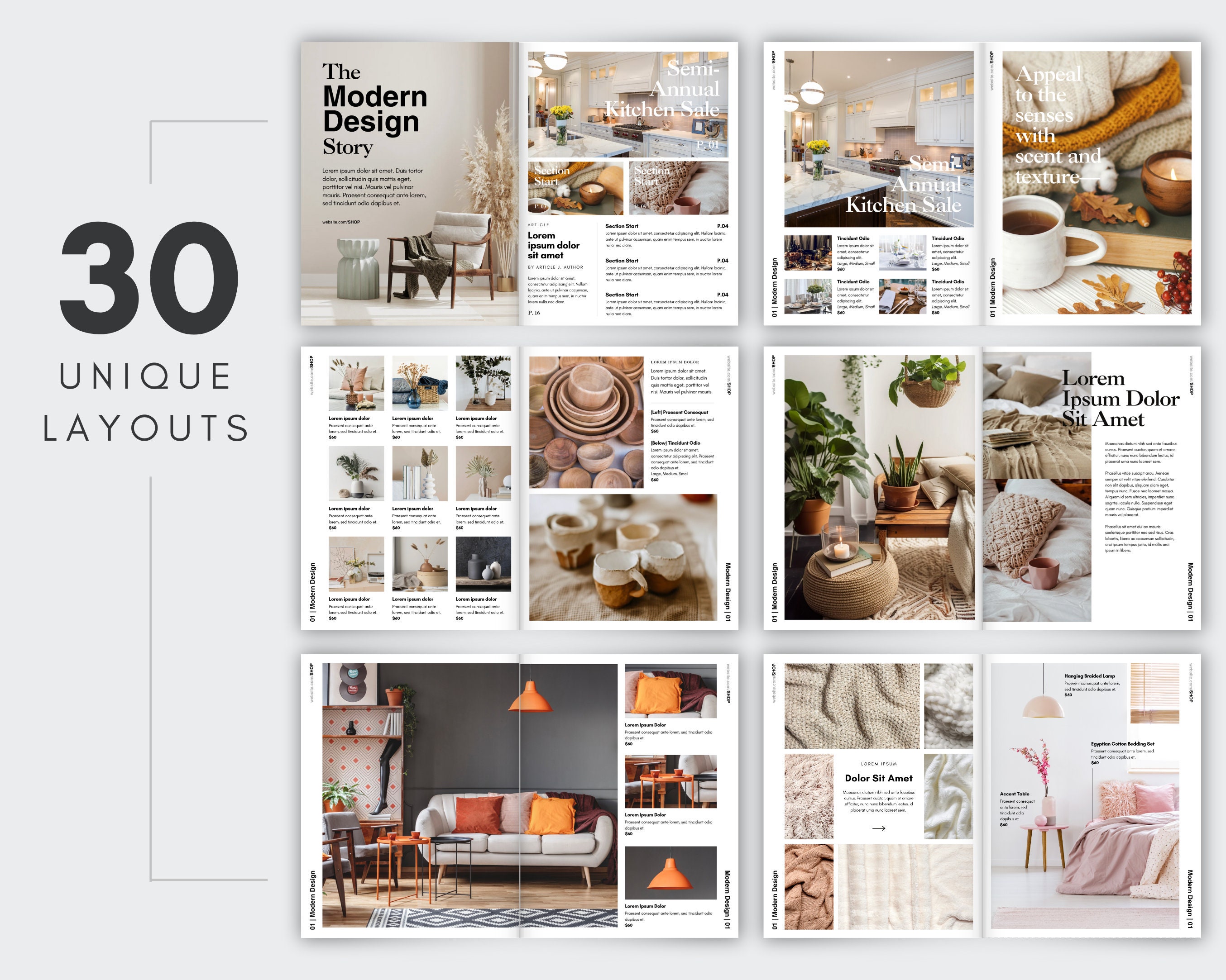 Home Goods Product Catalog Template | Modern Furniture and Home Decor ...