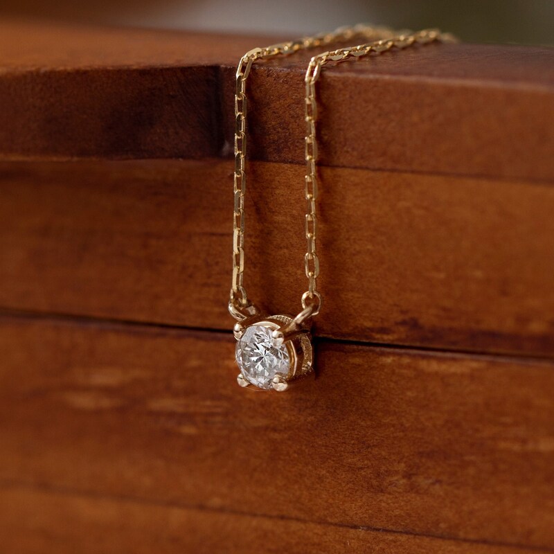 Solitaire Necklace - Etsy