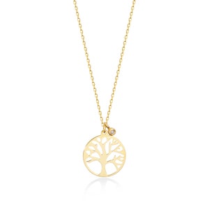 Diamond Tree of Life Necklace for Women by Moora Diamond | 14k Real ...