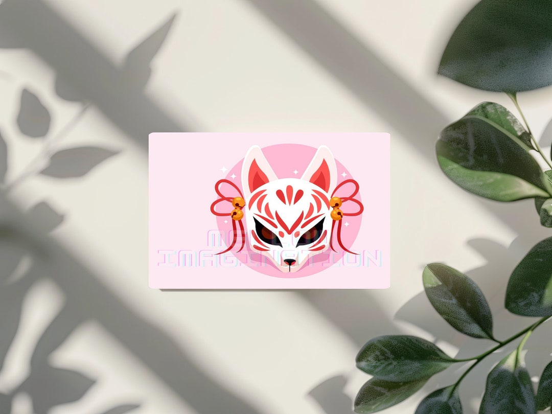 Kitsune Mask Credit Card Skin Card Sticker Waterproof Sticker Debit ...
