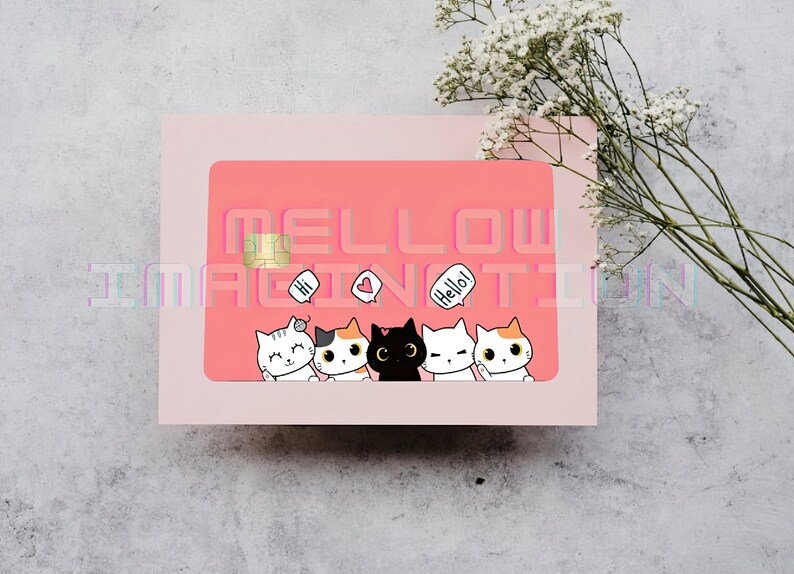 Hello Cats Credit Card Credit Card Skin Waterproof Card Sticker Debit ...