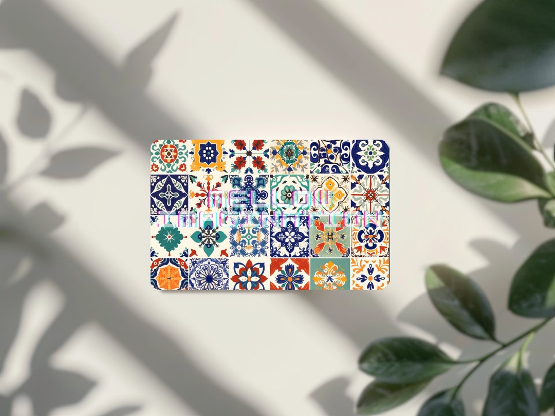 Mexican Ceramic Tiles Credit Card Skin Card Sticker Waterproof Card ...