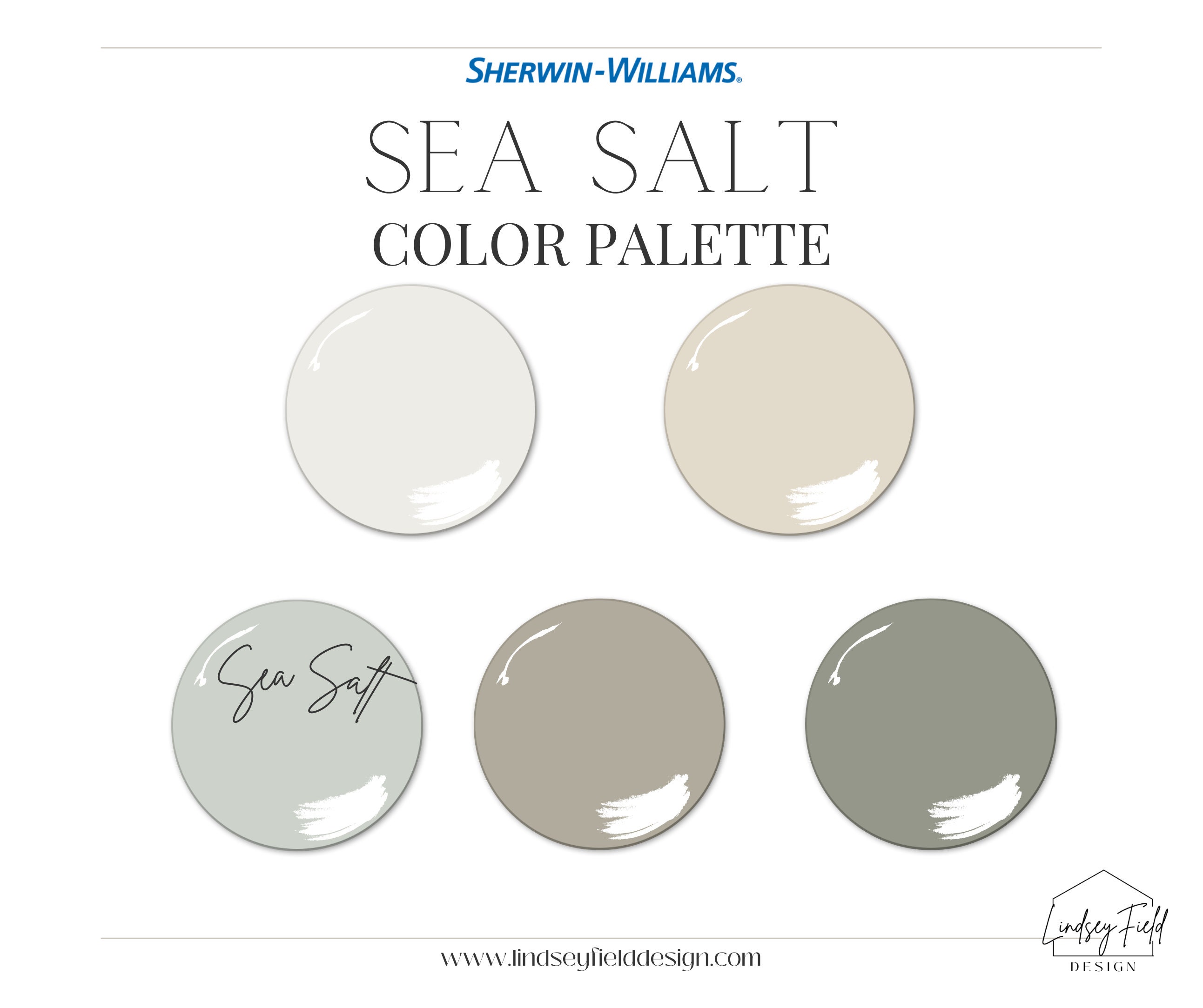 SW Sea Salt Paint Color Palette | Sherwin Williams Sea Salt ...