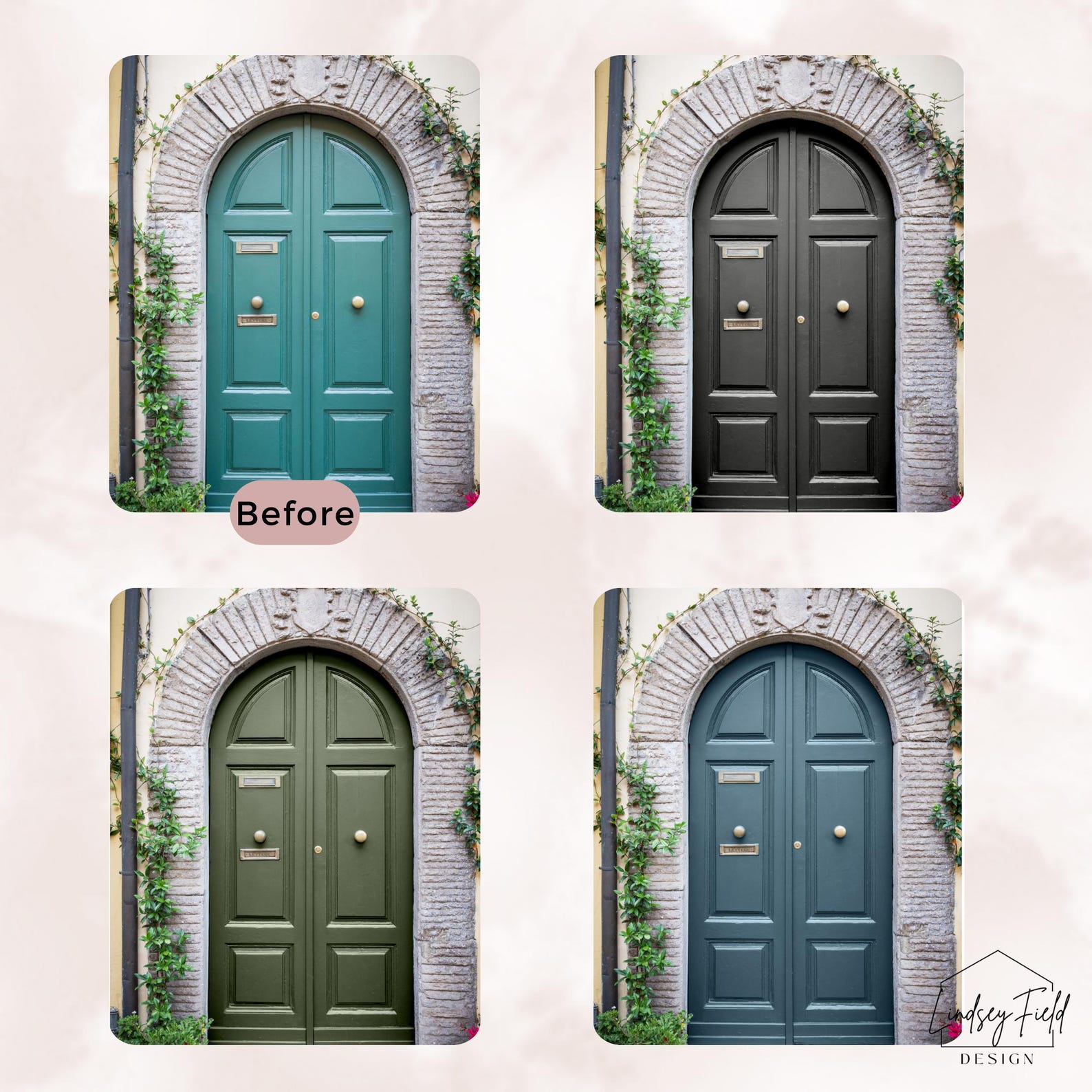 Front Door Paint Color Mock-up | Custom Front Door Paint Color ...