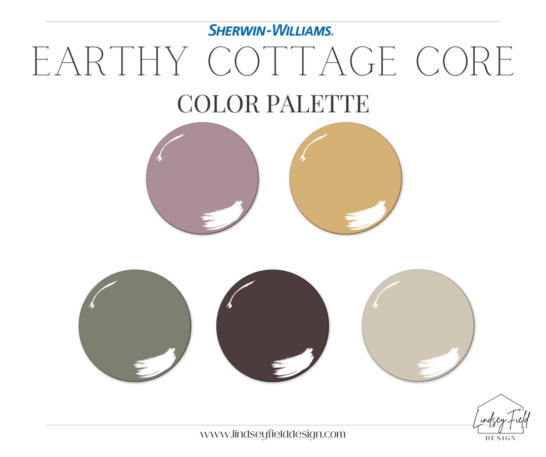 SW Earthy Cottage Core Paint Palette | Sherwin Williams | Professional ...