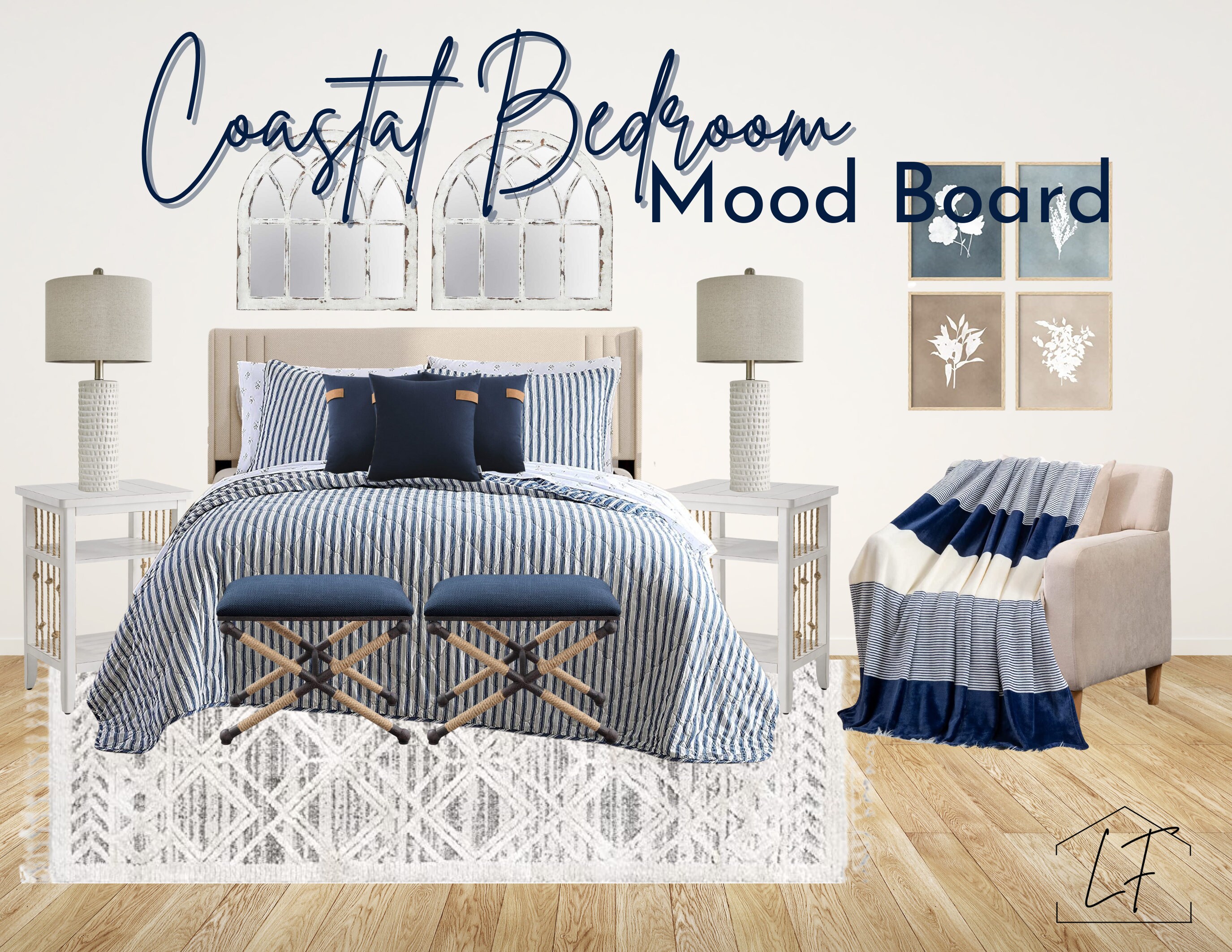 Coastal Home Design Mood Board Bundle | Coastal | Beach | Airbnb ...