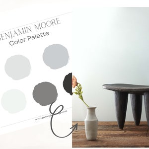 Black, White, Gray Paint Color Palette | Benjamin Moore | E-design ...