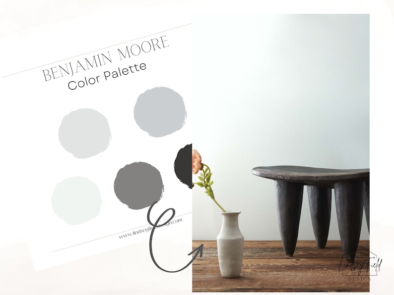 Black, White, Gray Paint Color Palette | Benjamin Moore | E-design ...