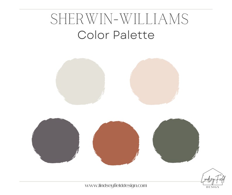 Rich Earth Tone Paint Color Palette | Mid Century Modern Paint Colors ...