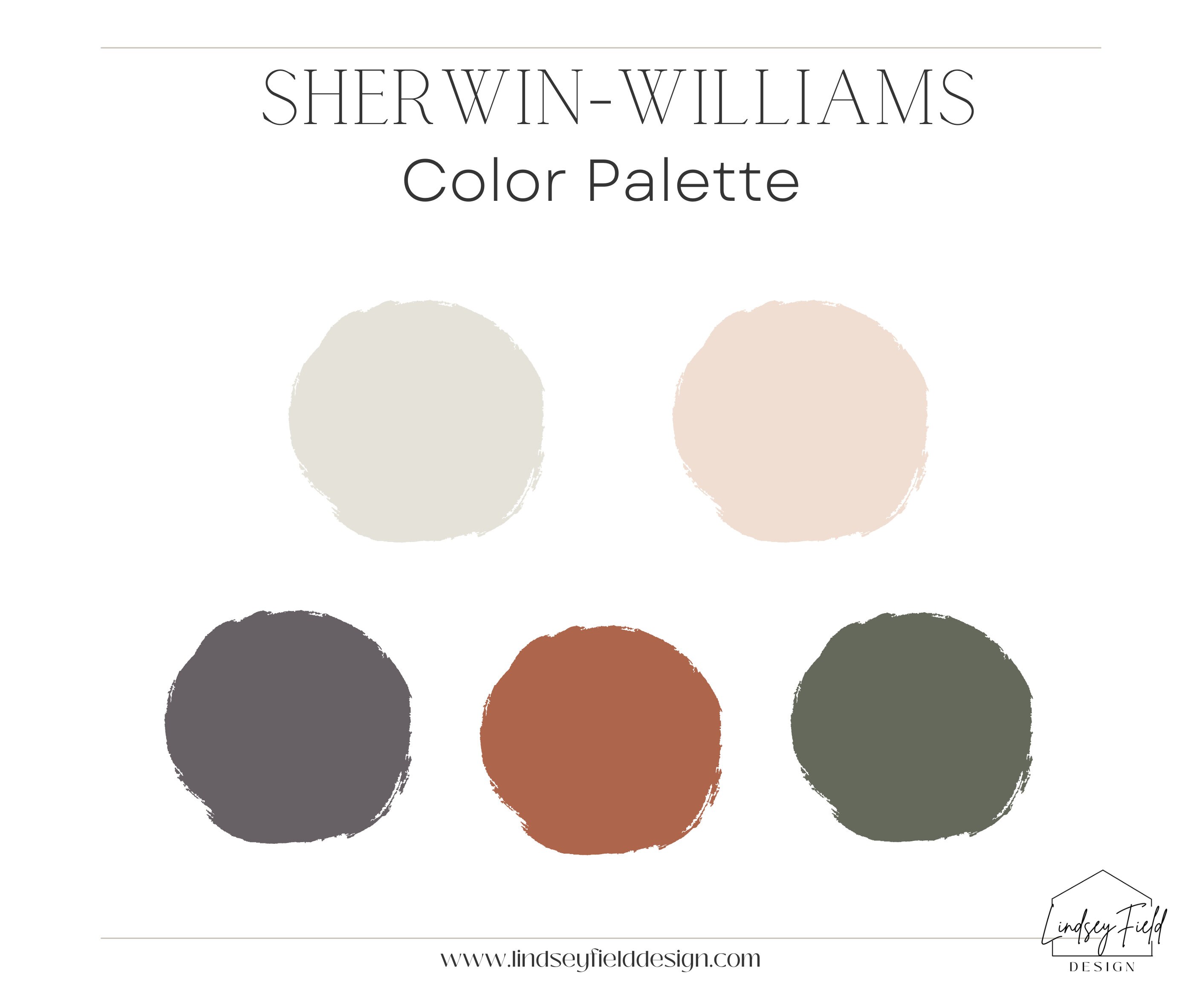 Rich Earth Tone Paint Color Palette | Mid Century Modern Paint Colors ...