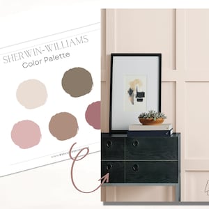 Pink Earth Tone Paint Color Palette | Sherwin Williams Color of the ...
