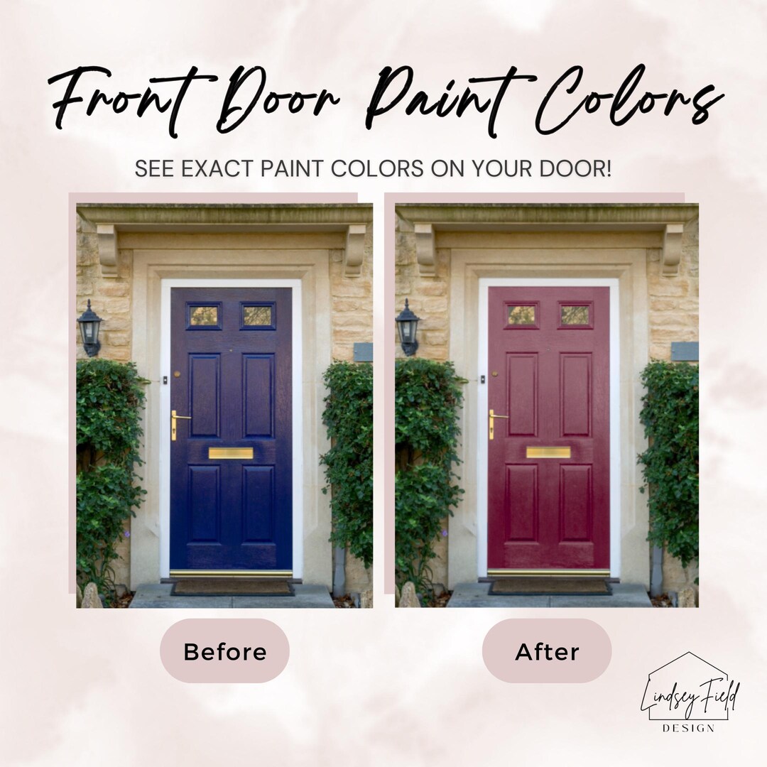 Front Door Paint Color Mock-up | Custom Front Door Paint Color ...
