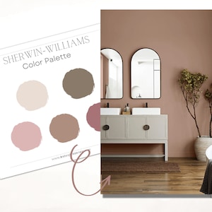 Pink Earth Tone Paint Color Palette | Sherwin Williams Color of the ...