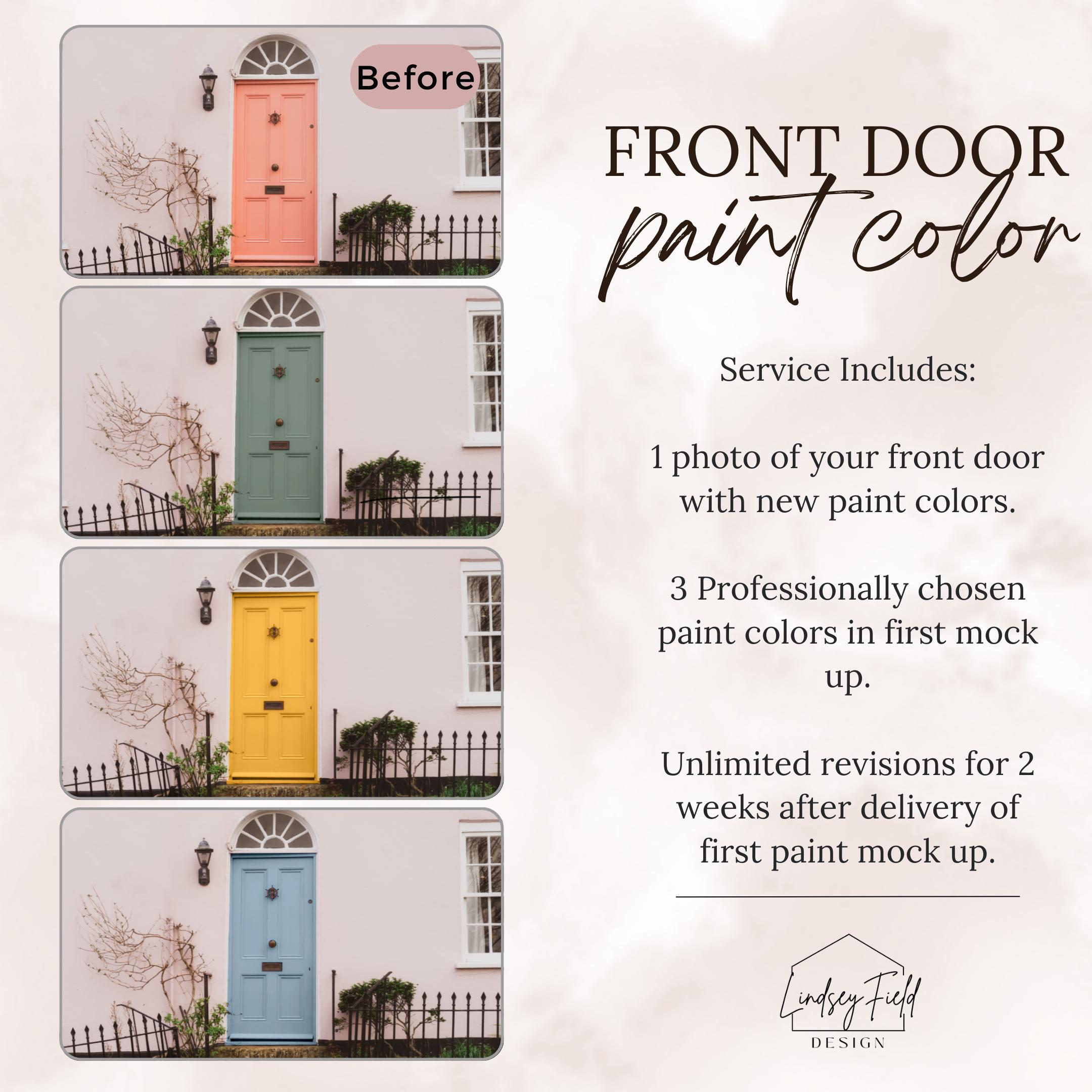 Front Door Paint Color Mock-up | Custom Front Door Paint Color ...
