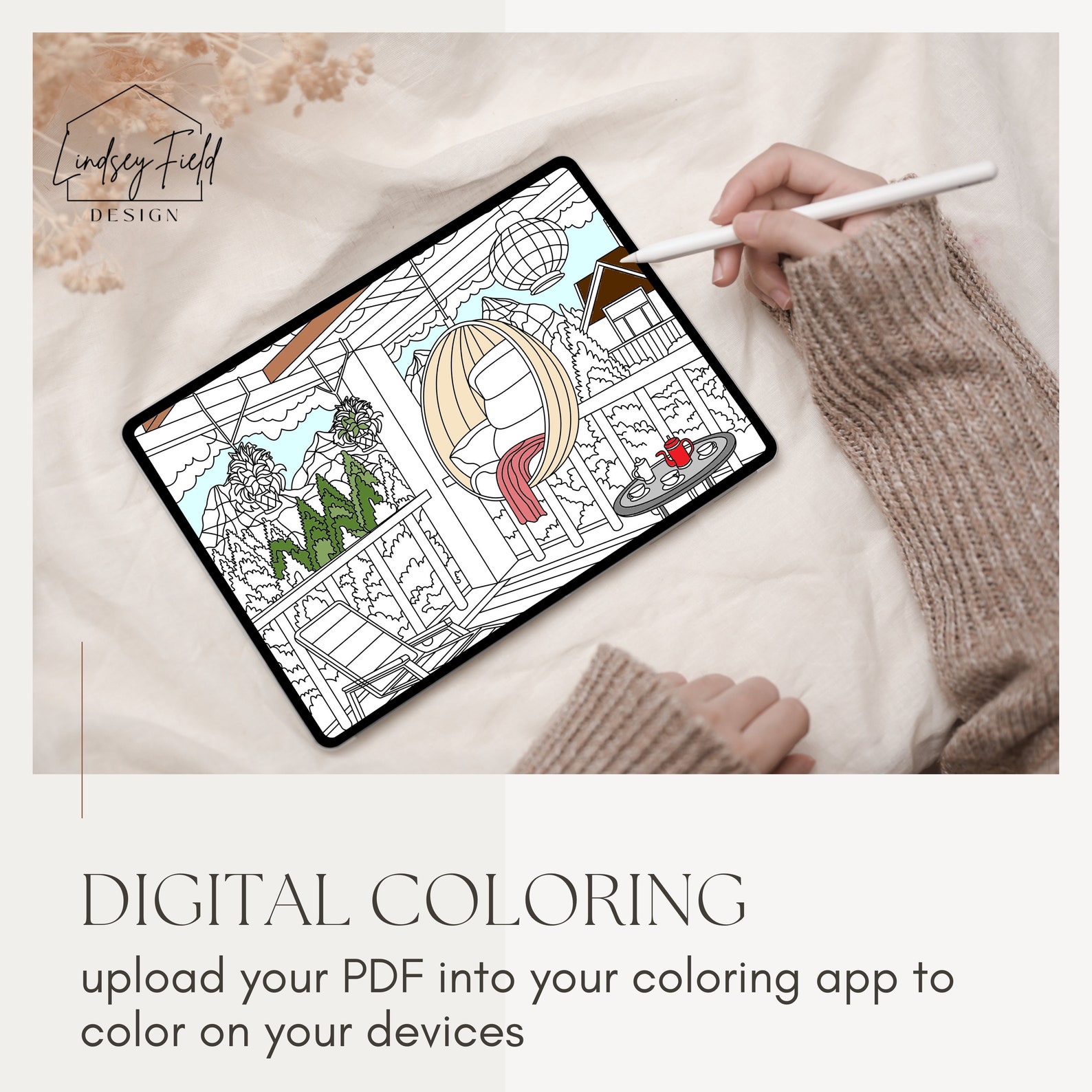 Interior Design Coloring Pages for Adults | Adult Coloring Book | Home ...