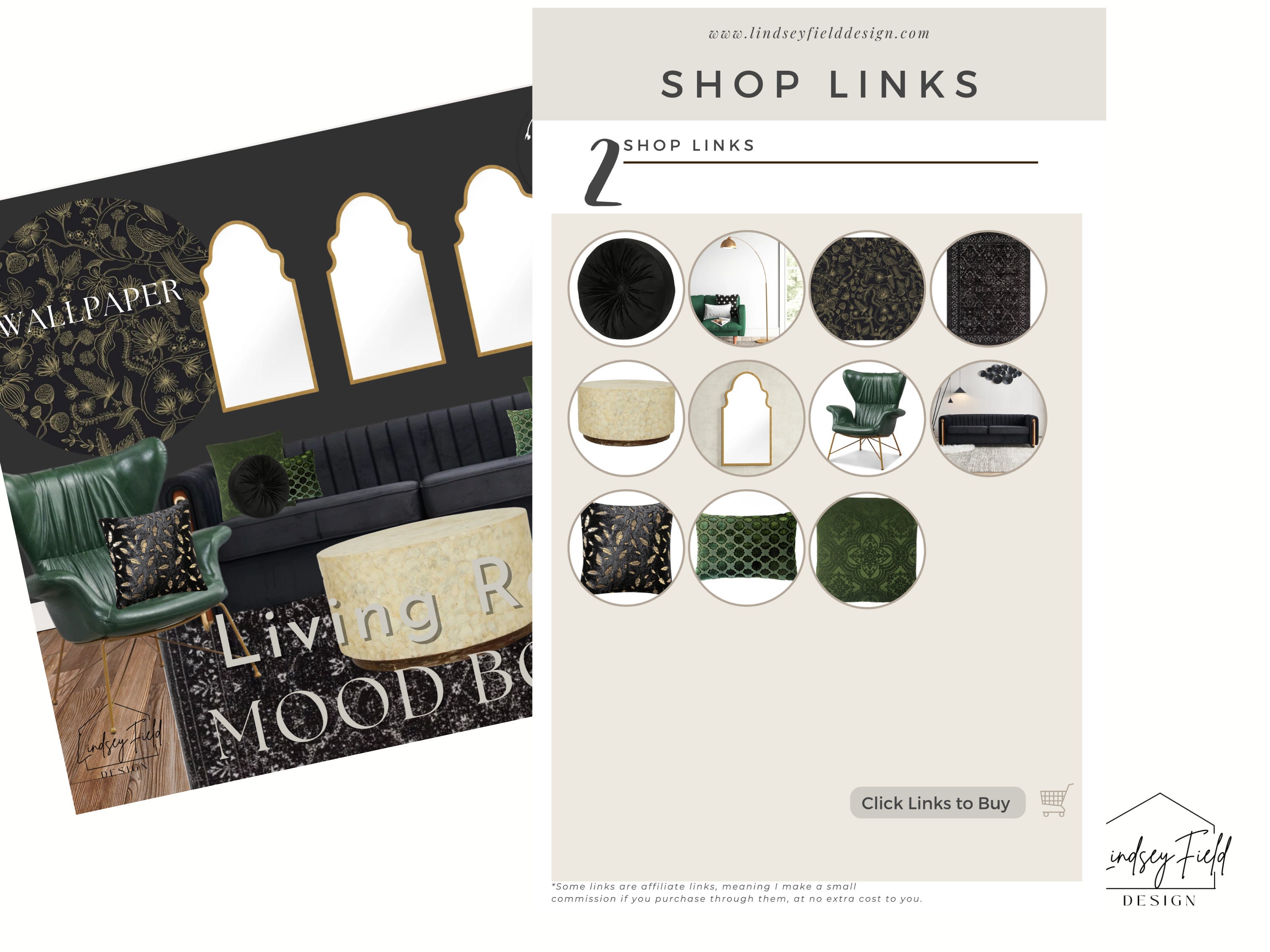 Black Living Room Mood Board | Black Interior Design | Gothic Interior ...