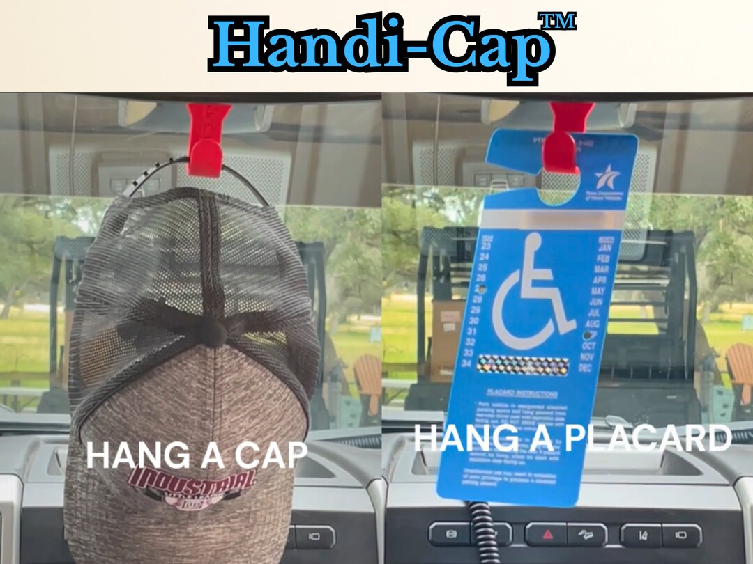 Handicap Parking Permit Holder - Vehicle Cap for Placard and Tag ...