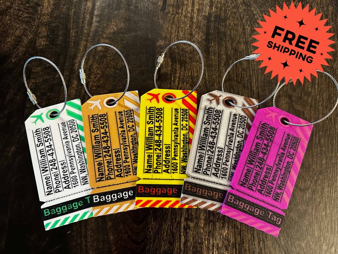 Personalized Luggage Tag, Customizable Baggage ID, Trendy Travel ...
