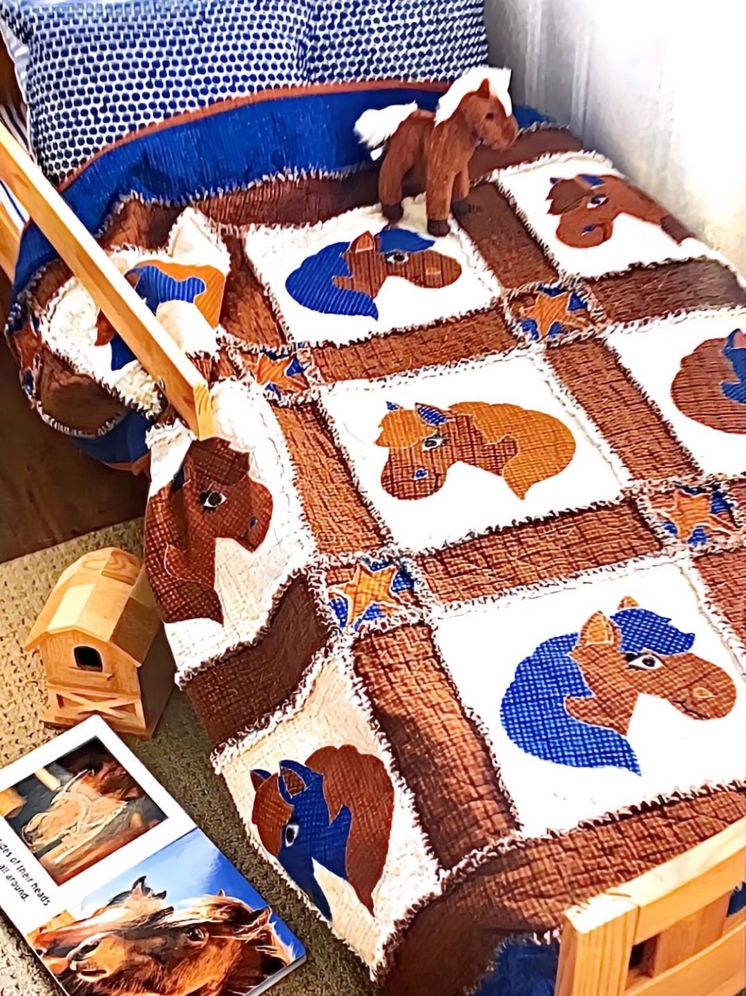 Giddy-up! Ragged Edge Flannel Pony Quilt | Instant Download Pattern - Etsy