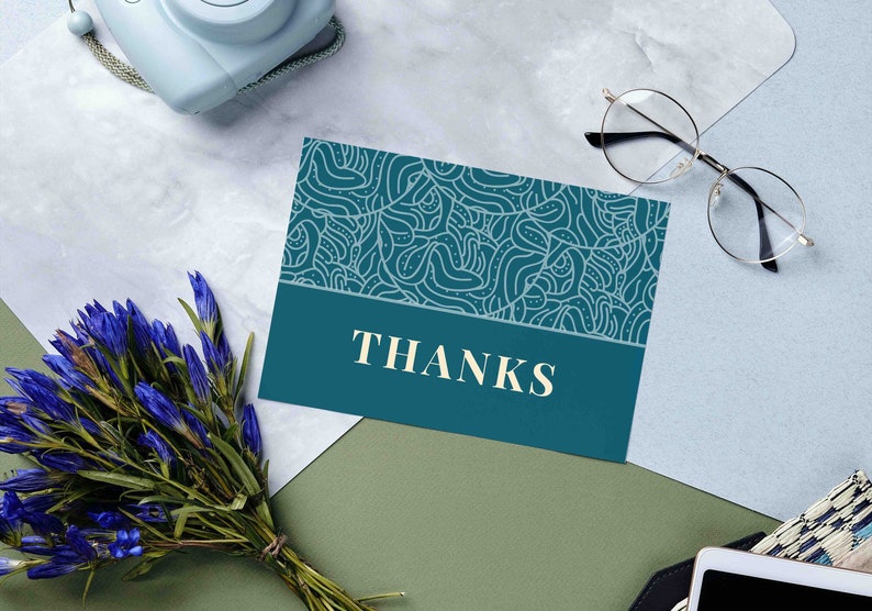 Carte Remerciement Merci Printable Numérique Digital - Etsy