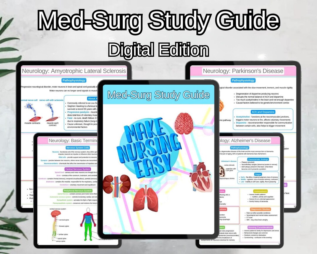Med-surg Study Guide - Digital Edition - Etsy
