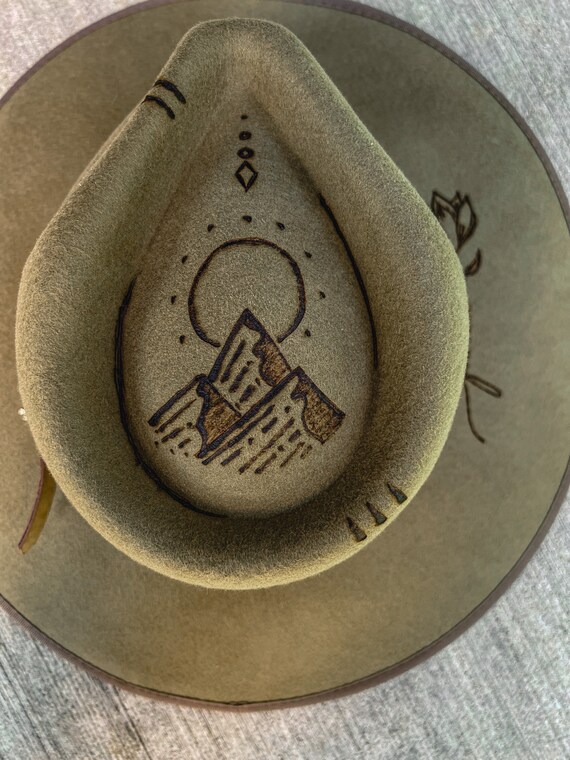 Fearless Burned Rancher Hat Olive Green - Etsy