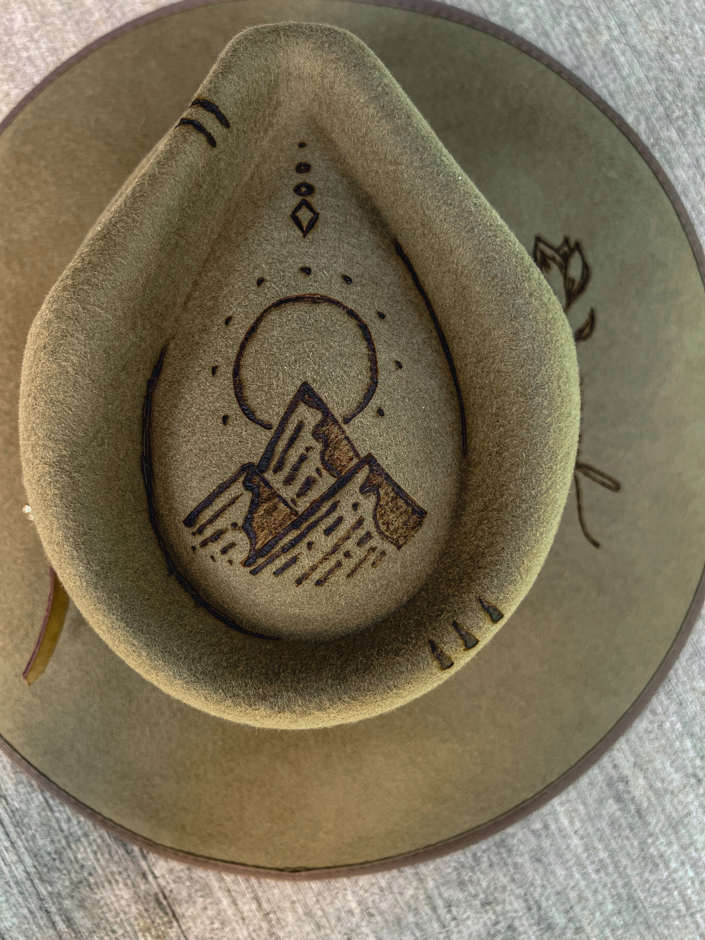 Fearless Burned Rancher Hat Olive Green - Etsy