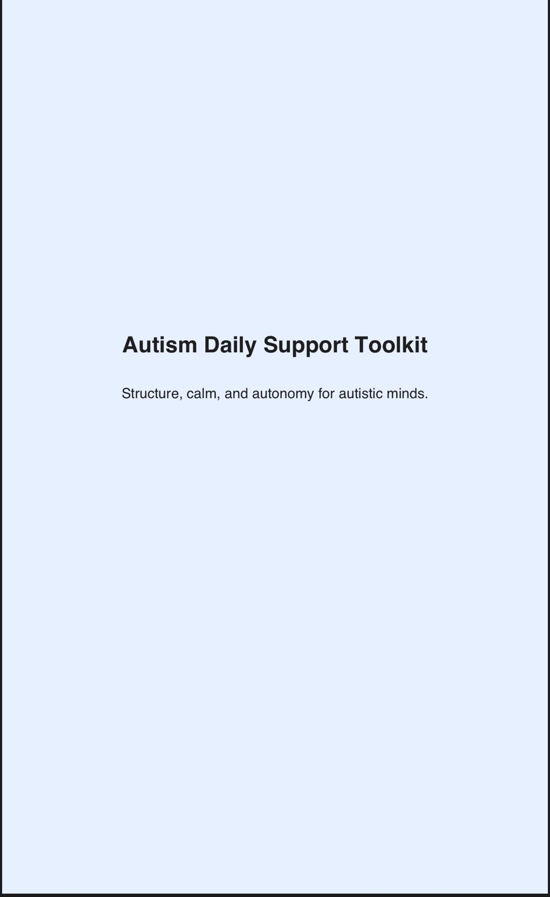 Autism Daily Planner Toolkit | Printable Visual Routine, Emotional ...