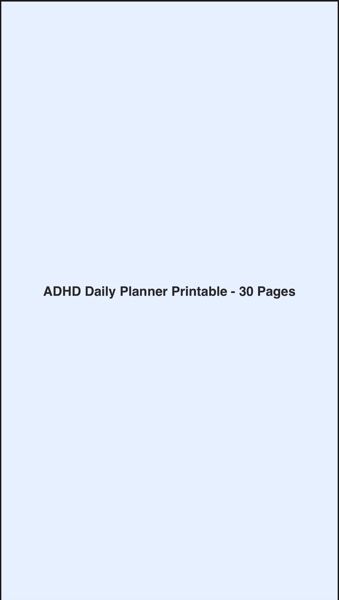 ADHD Daily Planner Printable | 30-page PDF | Brain Dump, Energy Tracker ...