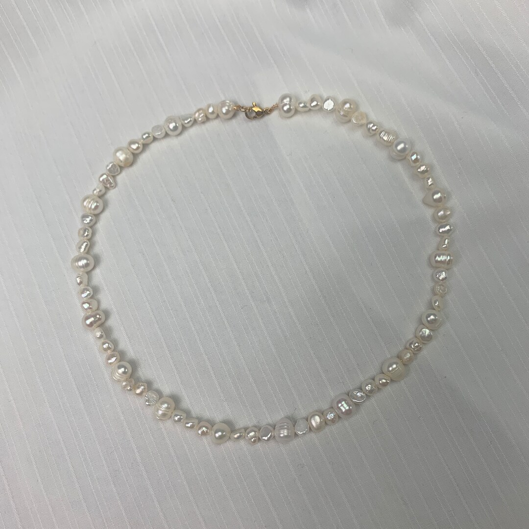 Freshwater Pearl Choker Necklace Small Natural Pearl Necklace Irregular