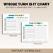 Whose Turn Is It? - Editable, Printable Chore Chart for Kids, Teenagers ...
