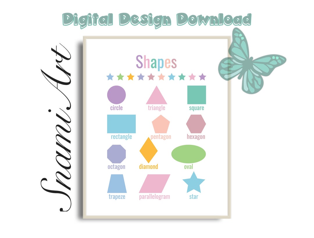 Printable Educational Classroom Shapes, Preschool Charts Hi Resolution ...