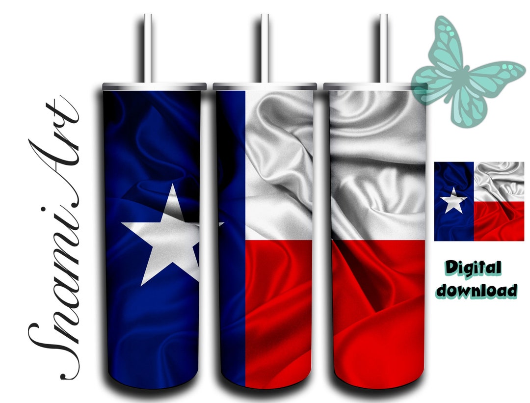 Texas Flag Design for 20oz Skinny Tumbler Sublimation for Straight ...
