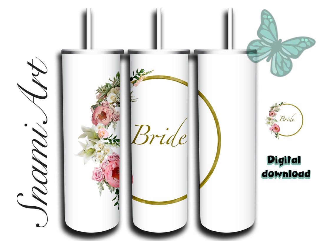 Wedding Bride Add Your Own Name Design for 20oz Skinny - Etsy