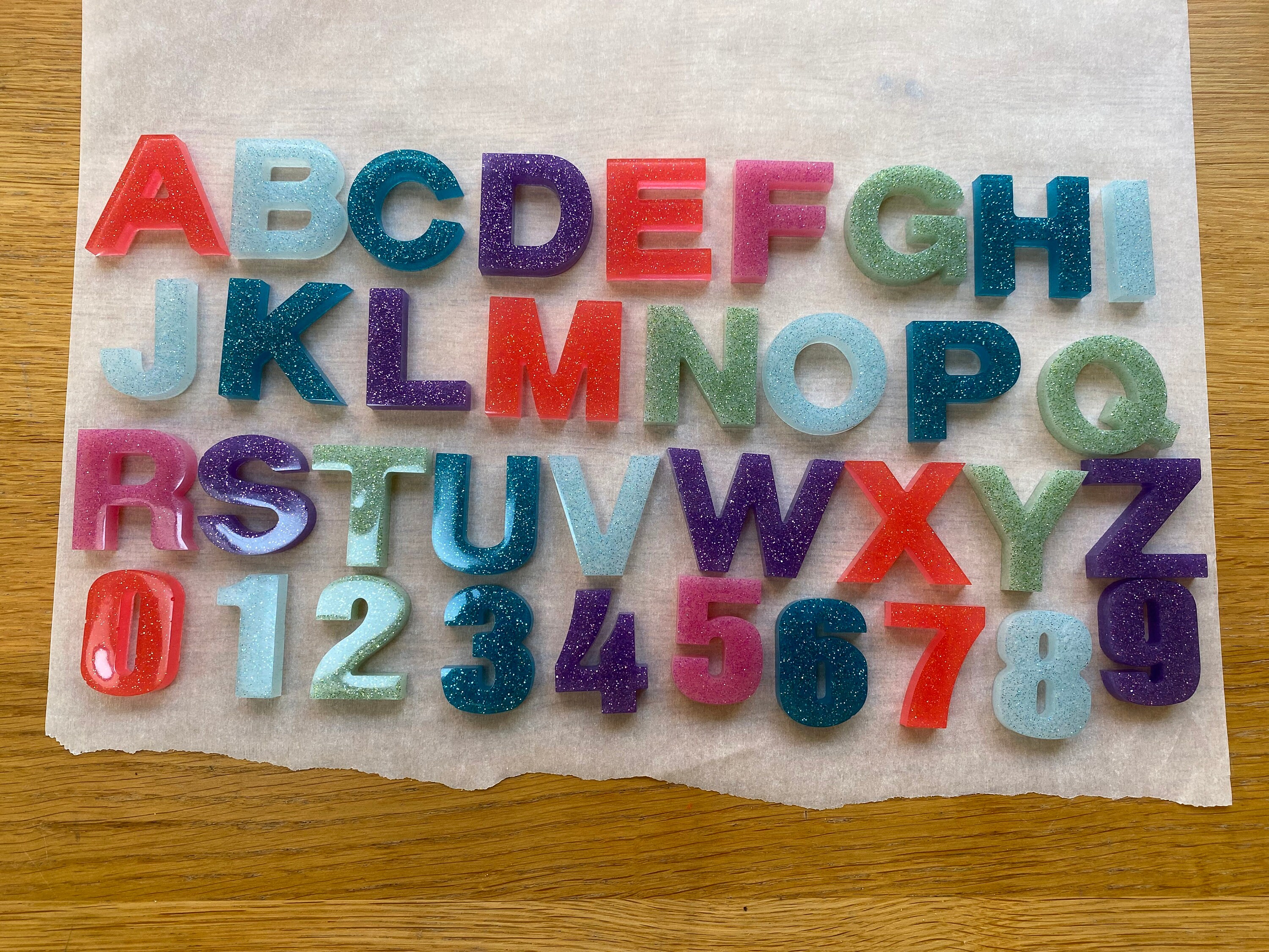 Resin ABC & Number - Learning Blocks - Etsy