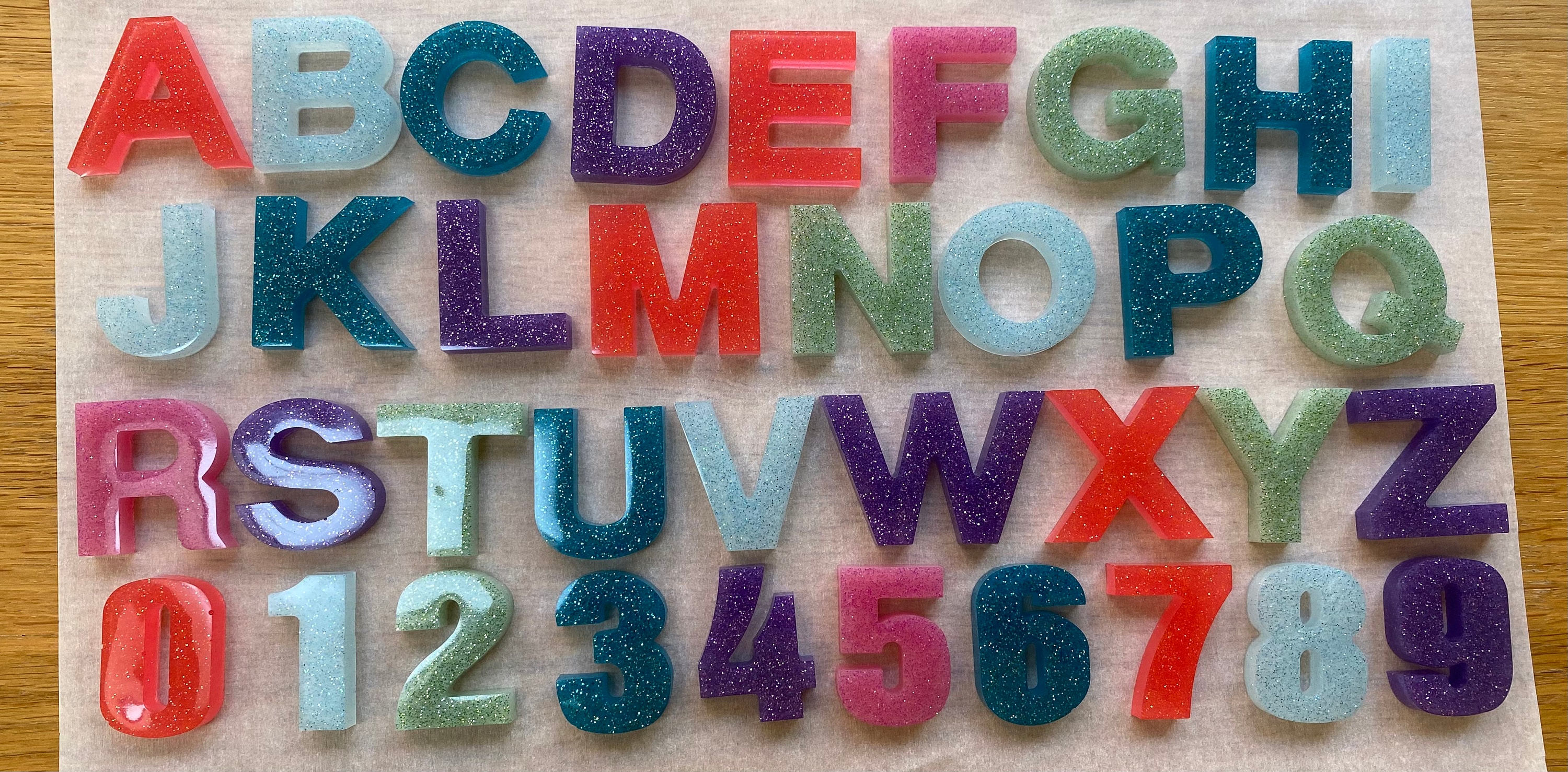 Resin ABC & Number - Learning Blocks - Etsy