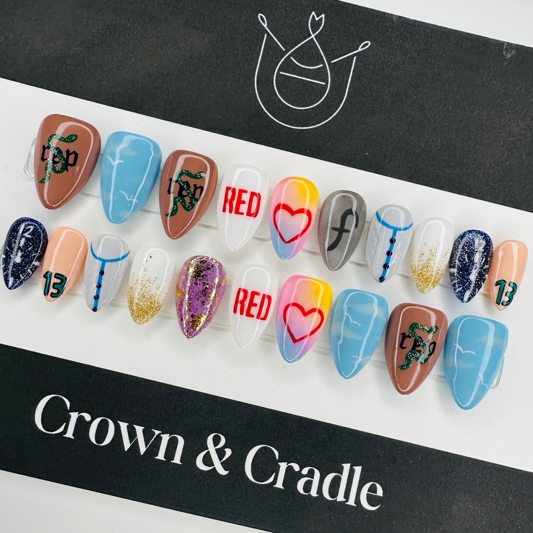 Eras Tour Press on Nails, Eras Tour, Swifties Nails, Album Nails ...